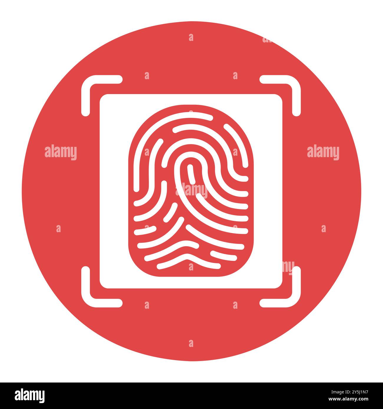 Finger scan vector icon. Fingerprint scanning technology concept ...