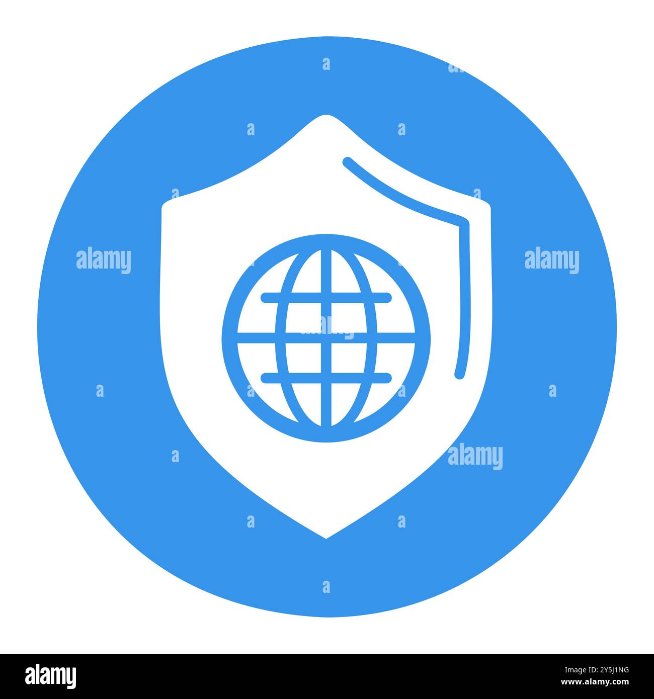 Global shield vector icon. Security sign. Graph symbol for your web ...