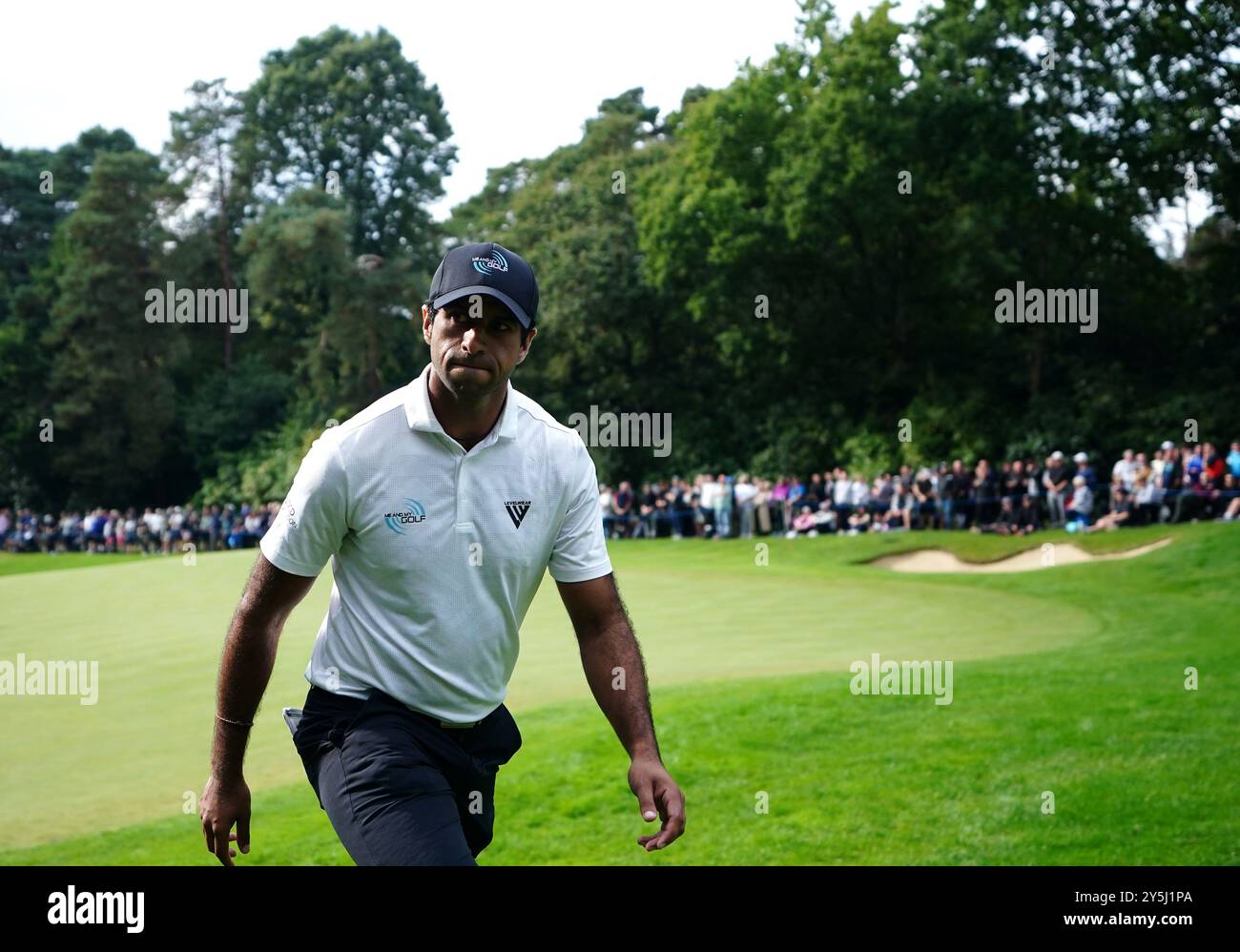Aaron Rai walks off the 14th during day four of the 2024 BMW PGA ...