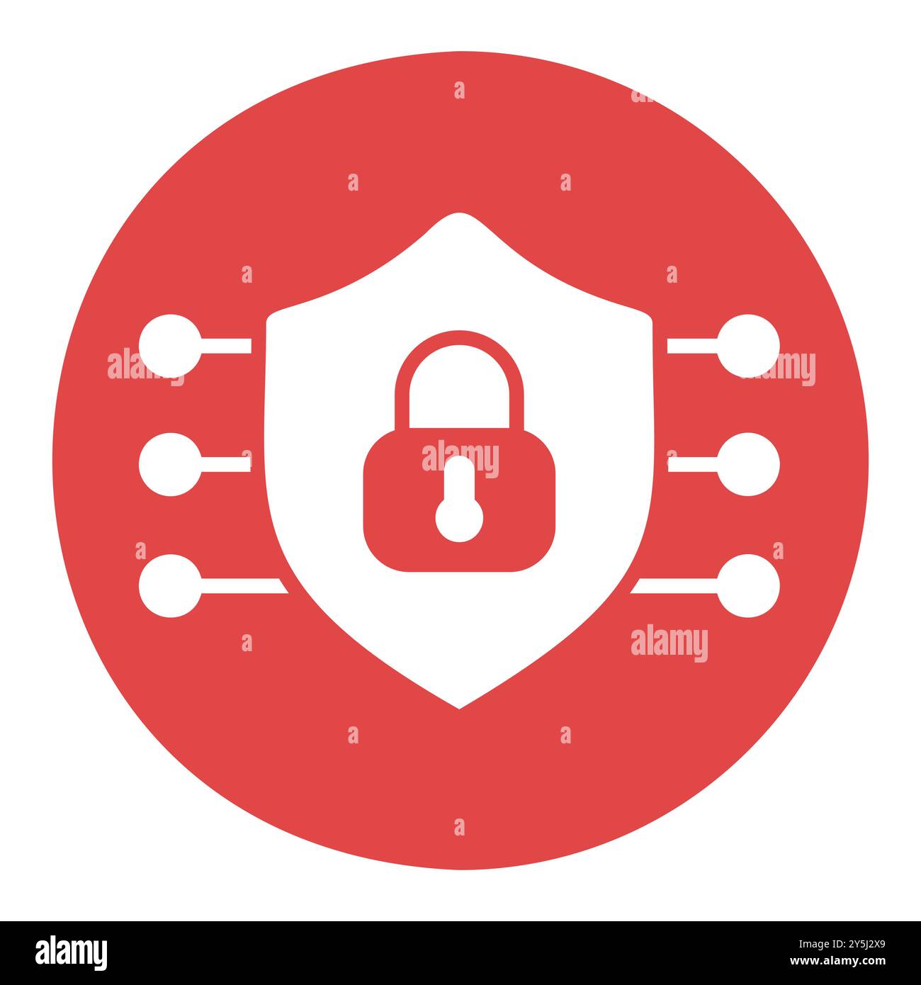 Padlock shield glyph hi-res stock photography and images - Alamy