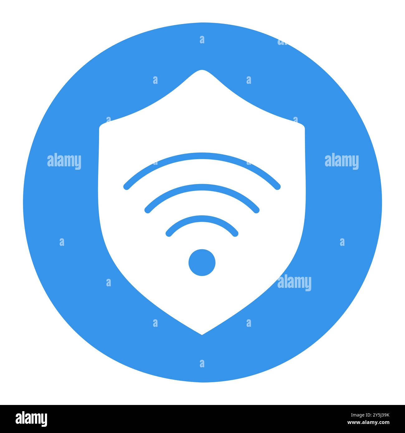 Protection wifi vector icon. Private network. Shield with wi-fi symbol ...
