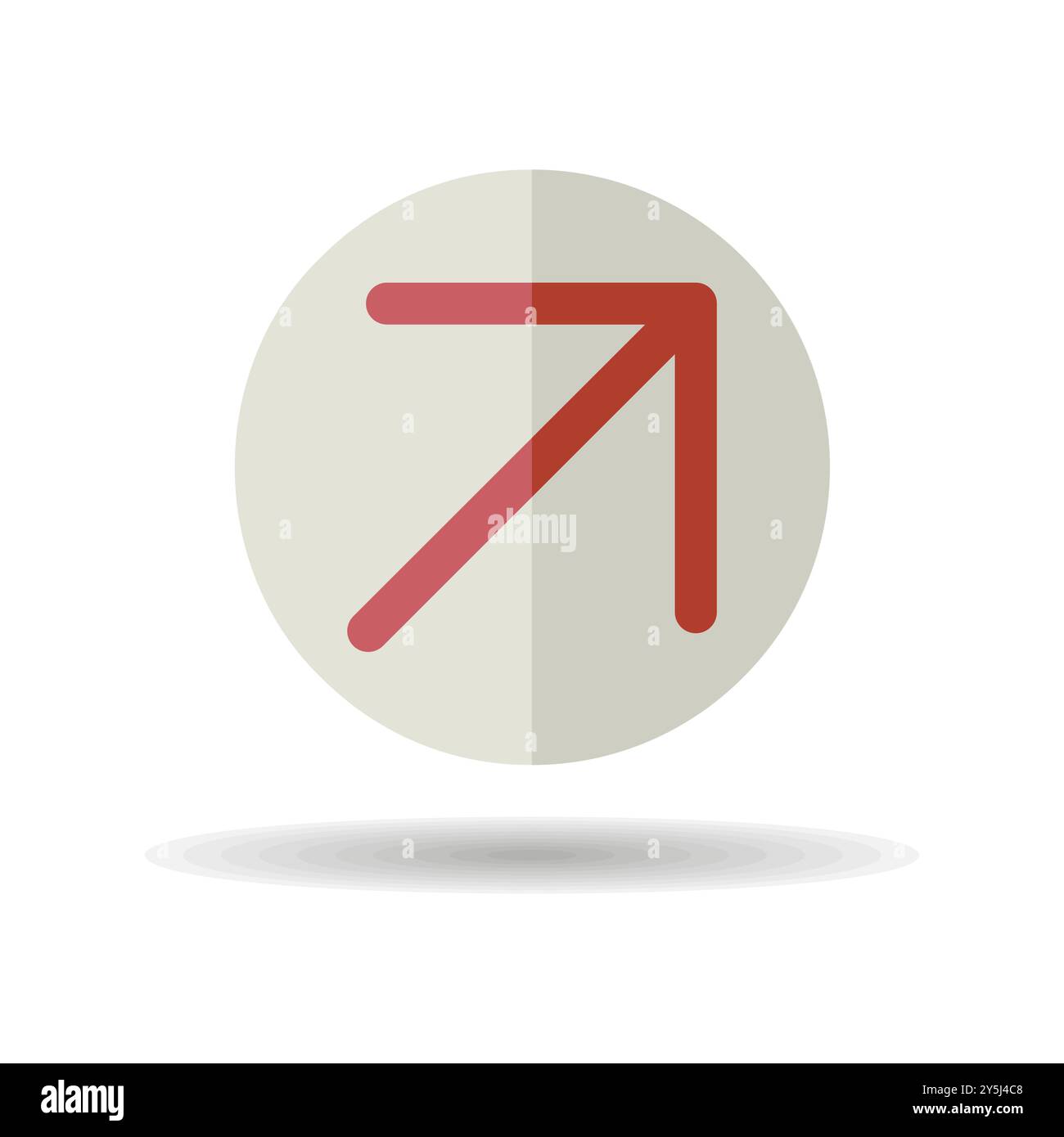 Arrow right top vector isolated icon. Navigation sign. Graph symbol for ...