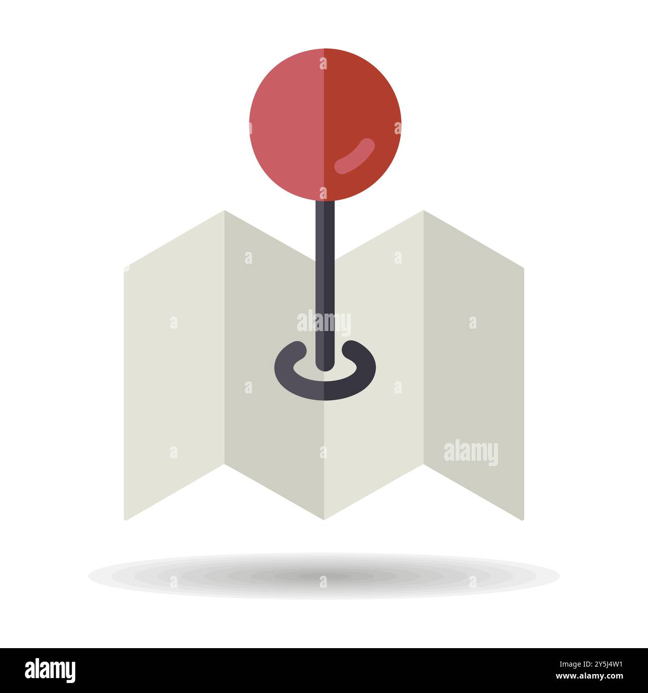 Map with pin, geo locate, pointer vector icon. Navigation sign. Graph symbol for travel and ...