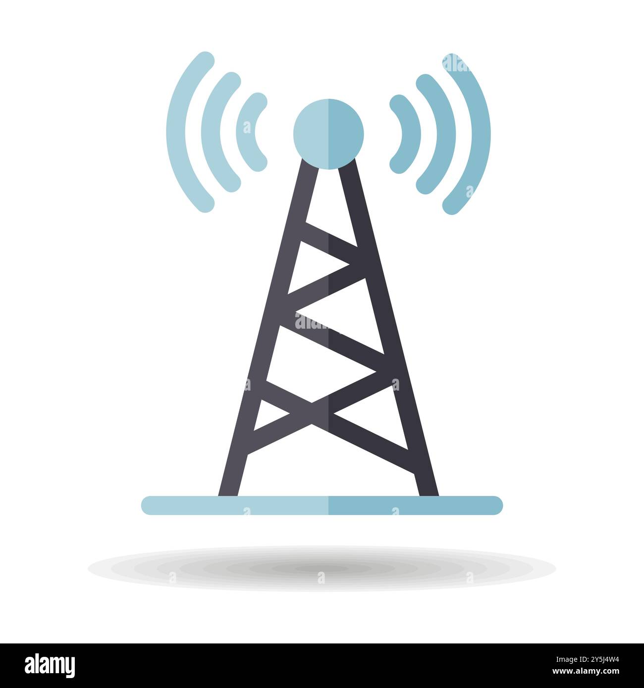 Communication antenna vector icon. Navigation sign. Graph symbol for ...