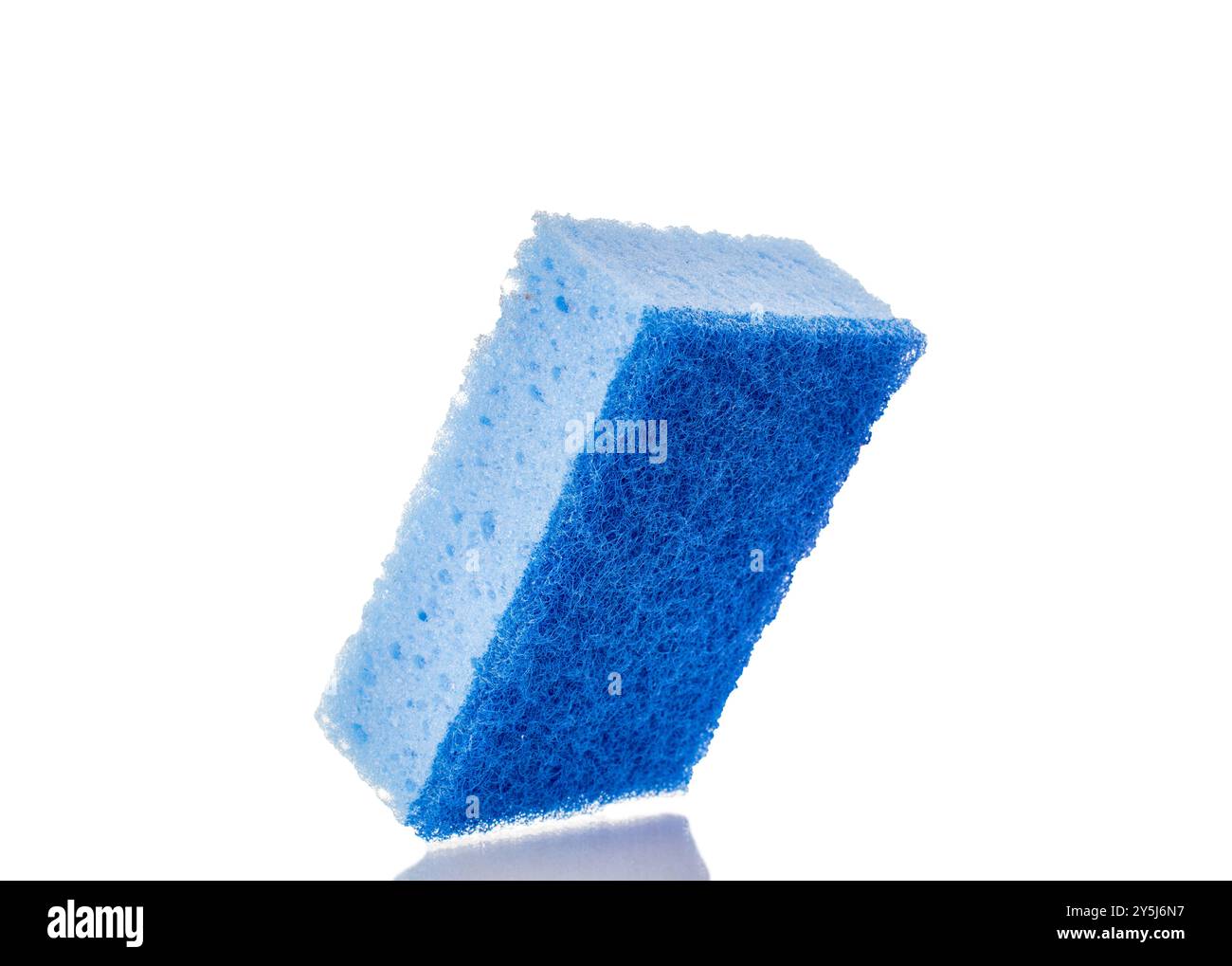 One kitchen sponge, macro, isolated on white background Stock Photo - Alamy
