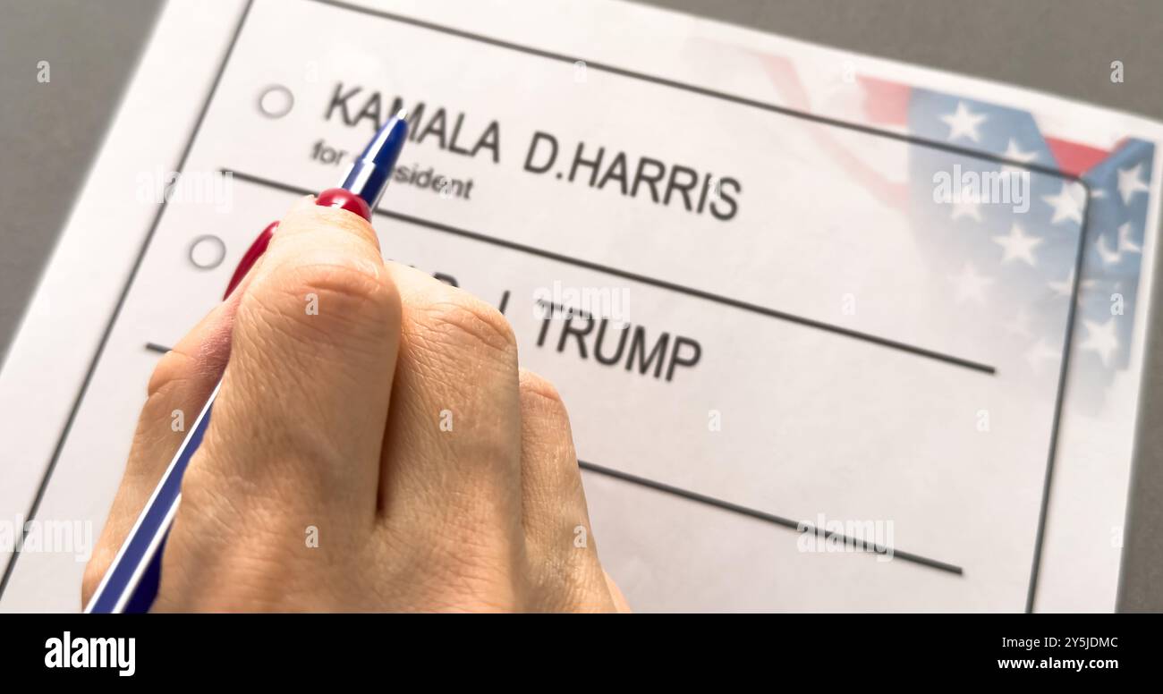 Kyiv, Ukraine, September 19, 2024 usa presidential sample ballot Stock ...