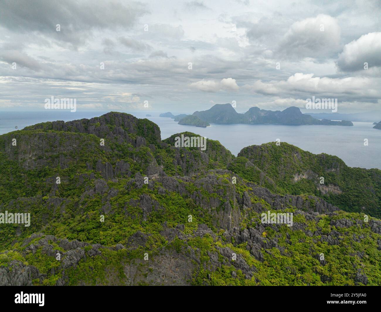 Rock formation on Miniloc Island. El Nido, Palawan. Philippines Stock ...