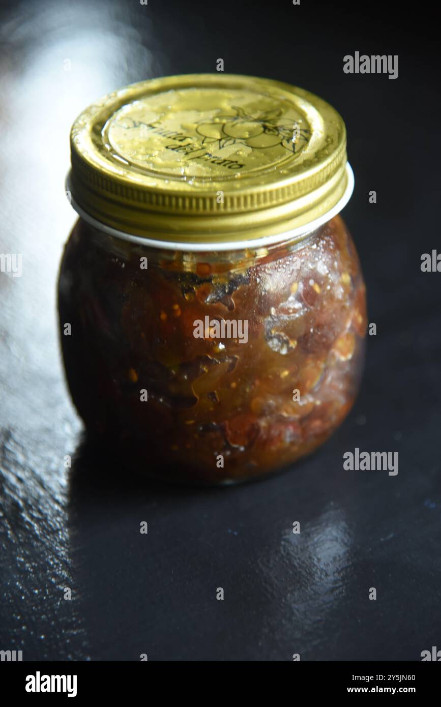 Pictures show the process of making homemade green tomato chutney after ...