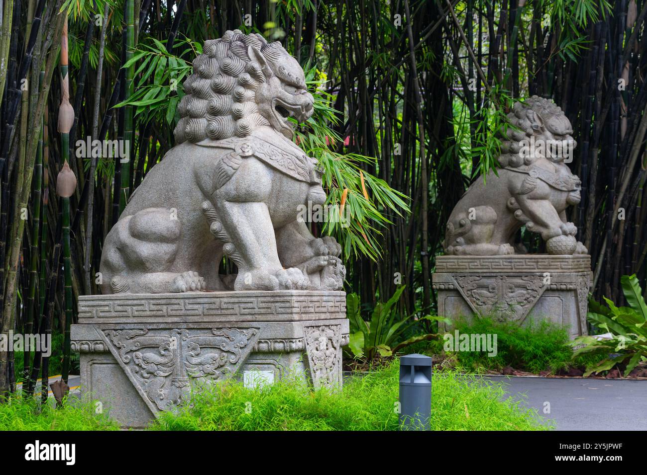 Chinese guardian lions, or imperial guardian lions, are a traditional ...