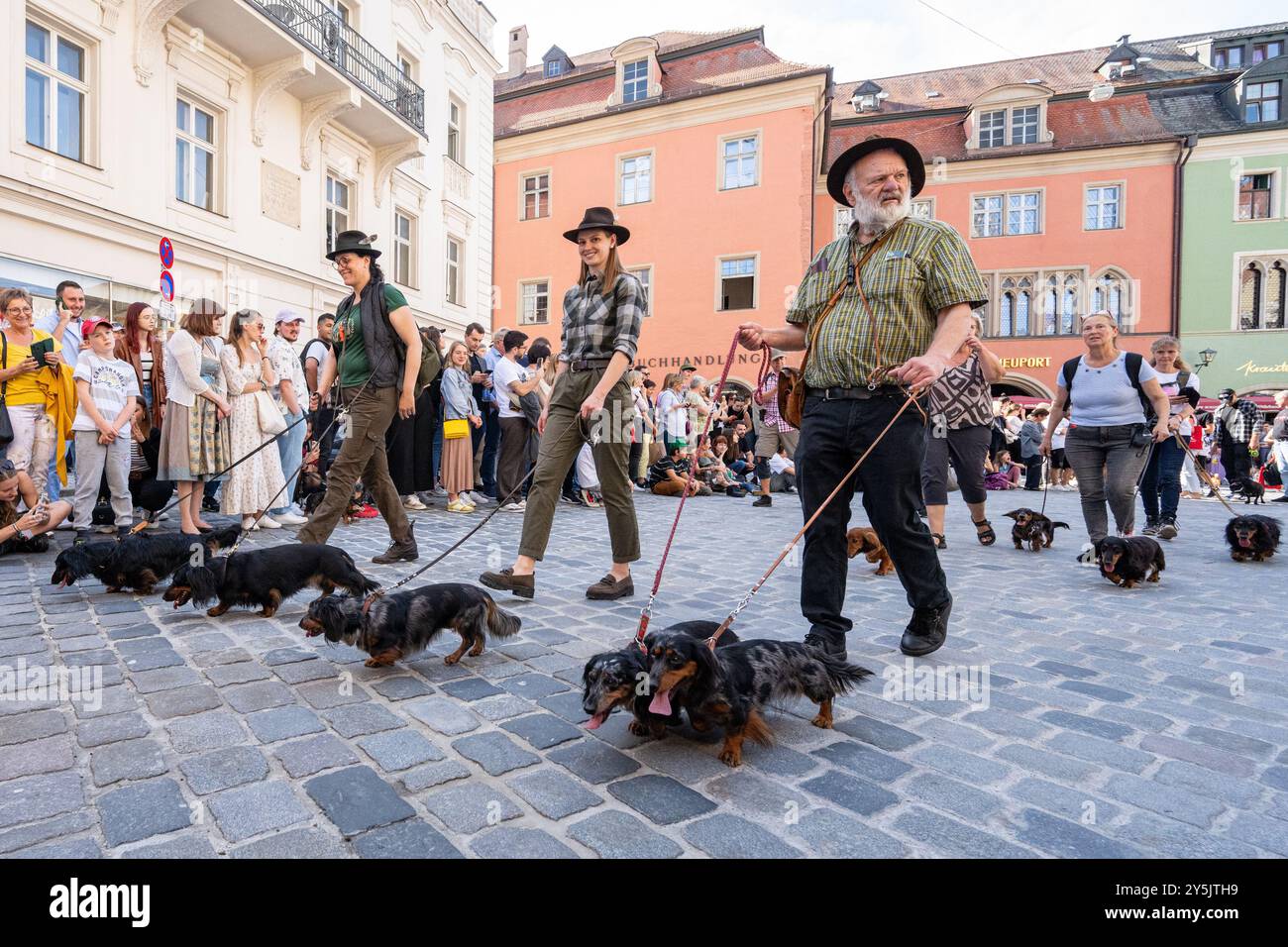 Regensburg, Germany. 22nd Sep, 2024. More than a thousand dachshunds ...