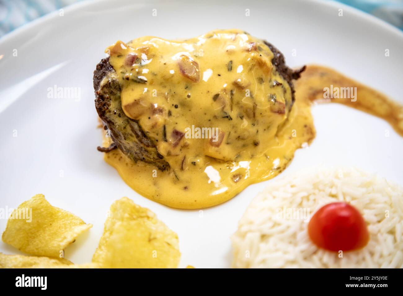 Classic fillet of beef with bernaise sauce Stock Photo - Alamy