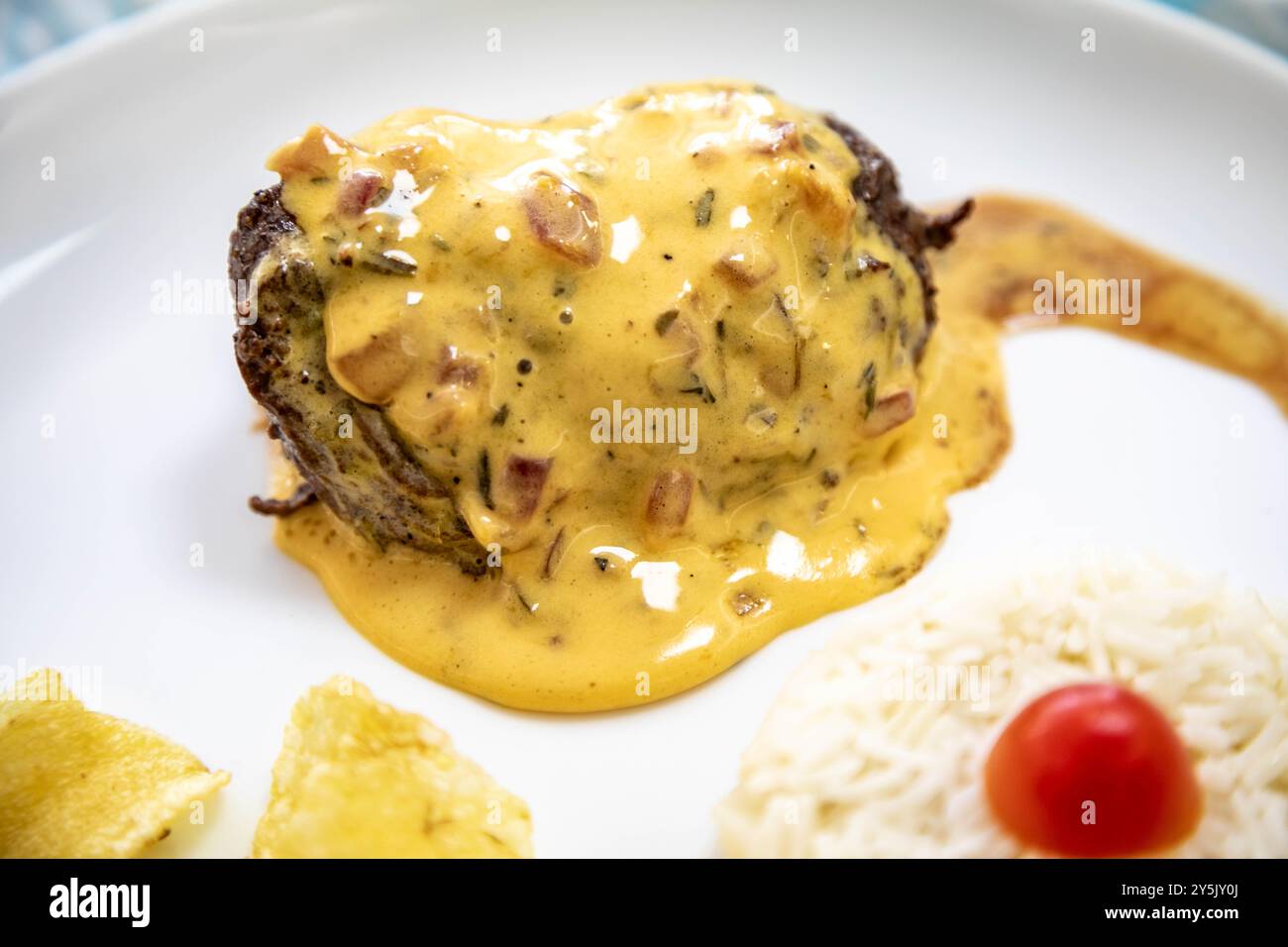 Classic fillet of beef with bernaise sauce Stock Photo - Alamy