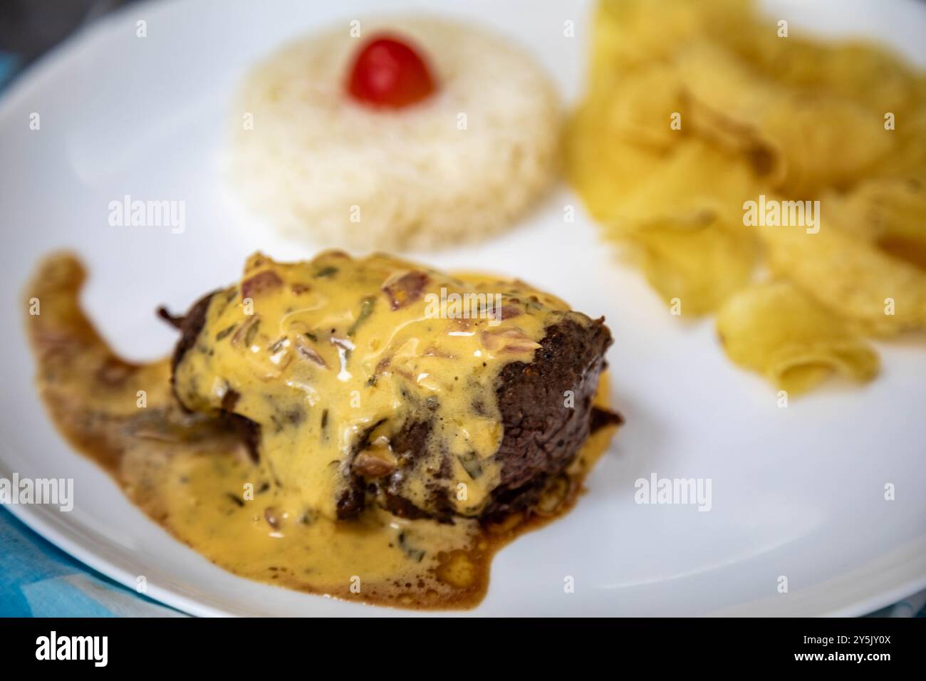 Classic fillet of beef with bernaise sauce Stock Photo - Alamy