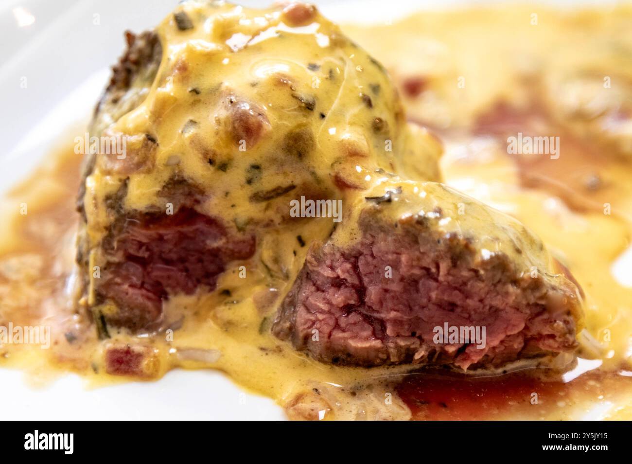 Classic fillet of beef with bernaise sauce Stock Photo - Alamy