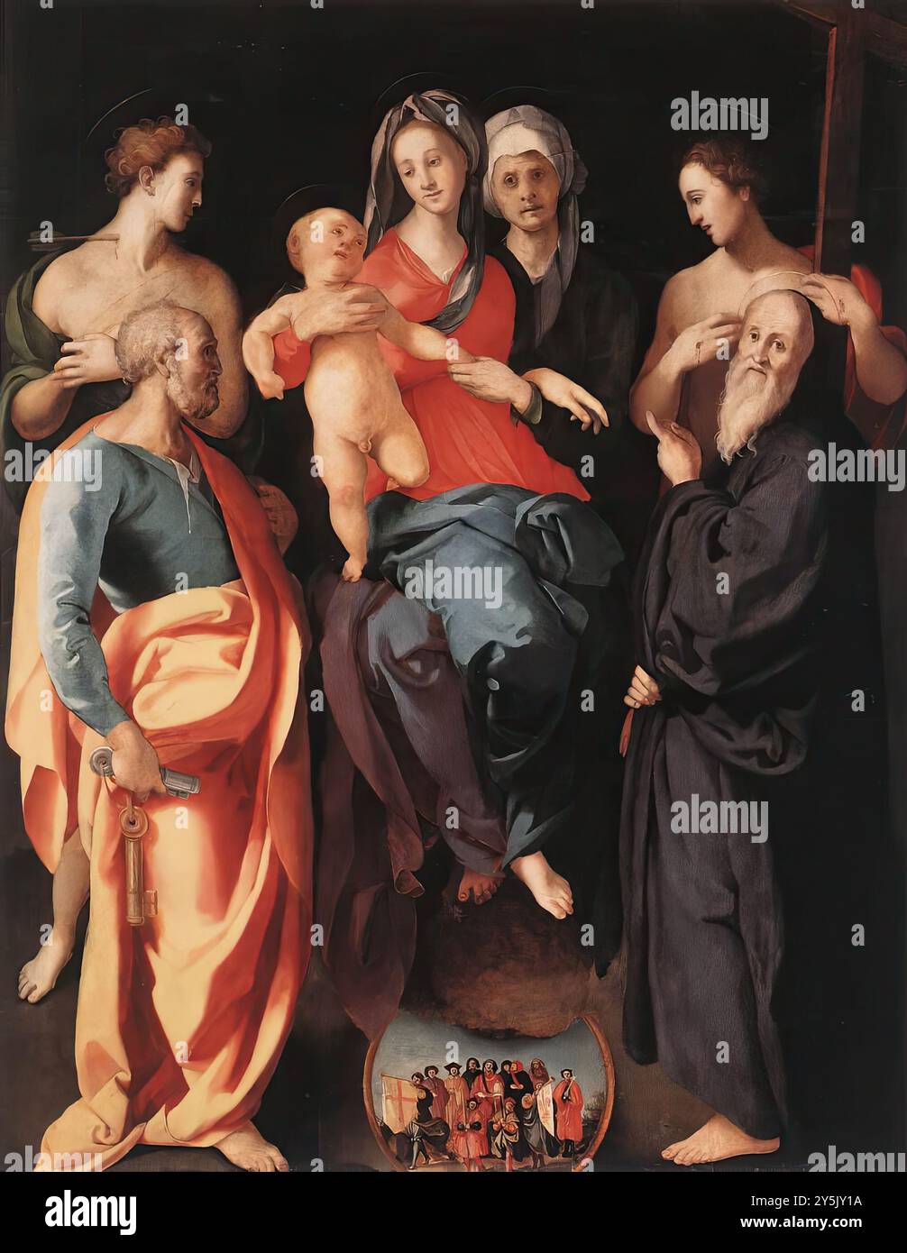 PONTORMO, Jacopo (b. 1494, Pontormo, d. 1557, Firenze) Madonna and ...