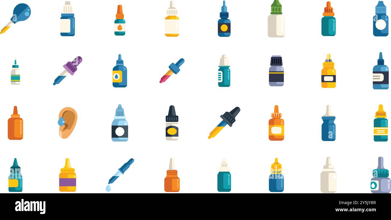 Ear drop bottles Stock Vector Images - Alamy