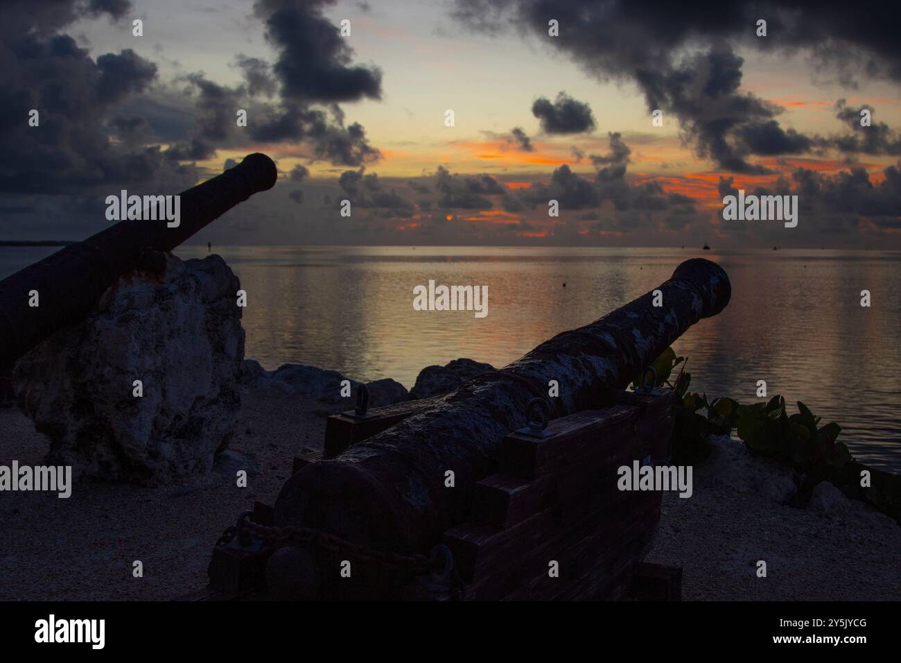 Historic cannons from wrecks of the 1733 Spanish Treasure Fleet on ...