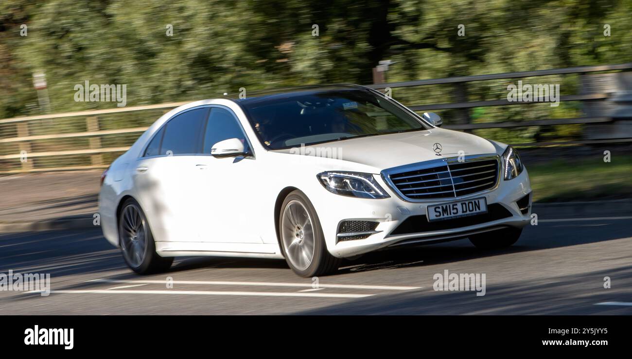 Milton Keynes,UK - Sept 16th 2024: 2016 white diesel engine MERCEDES ...