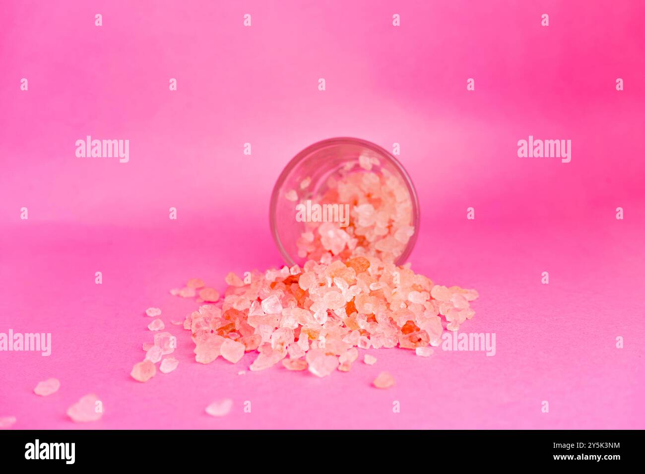 Himalayan Pink Salt Isolated in a small glass bowl Rock Salt Sire Noon ...