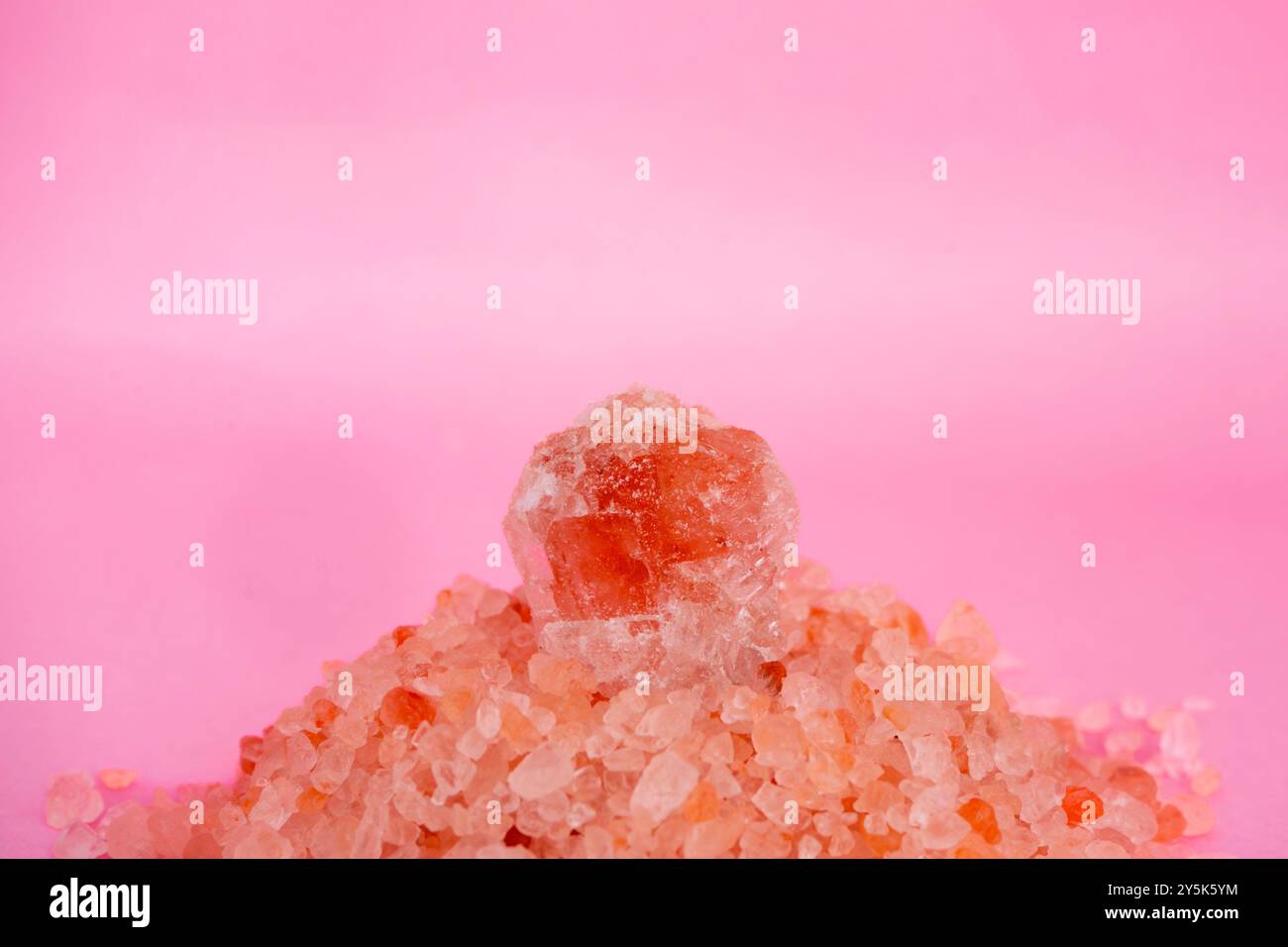 Himalayan Pink Salt Rock Crystals of Sodium in Isolated Background for ...