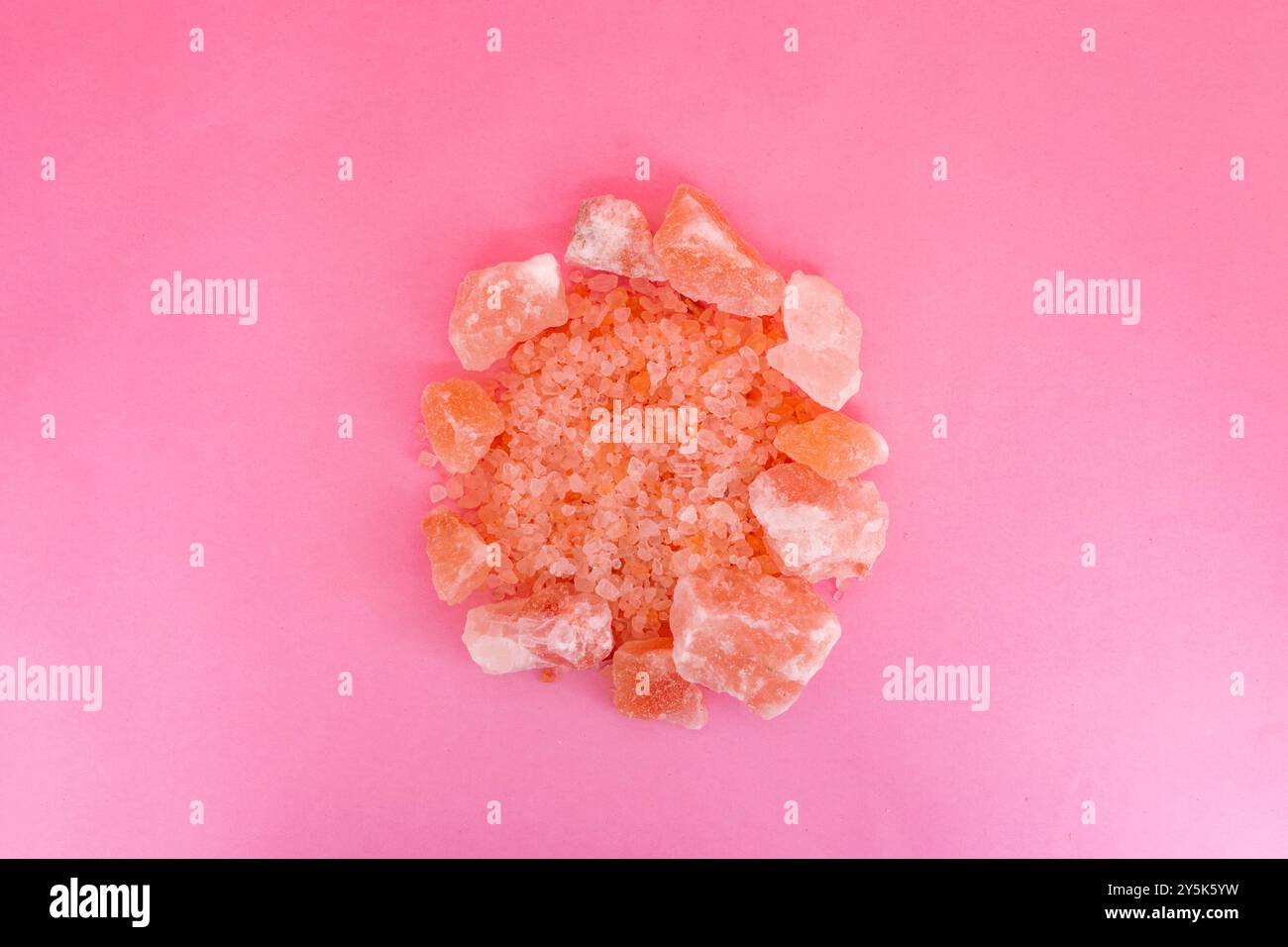 Himalayan Pink Salt Rock Crystals of Sodium in Isolated Background for ...