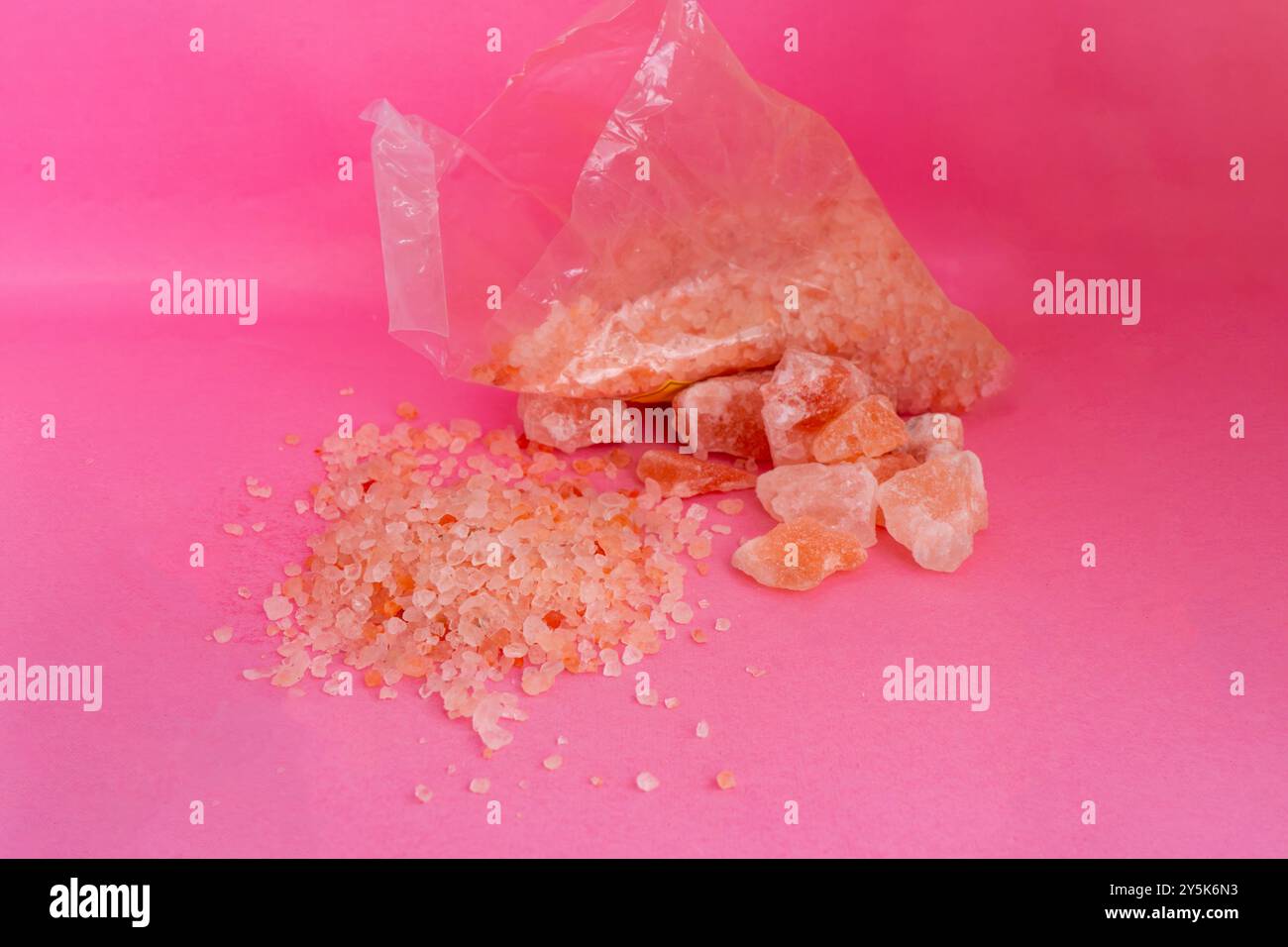 Himalayan Pink Salt Rock Crystals of Sodium in Isolated Background for ...
