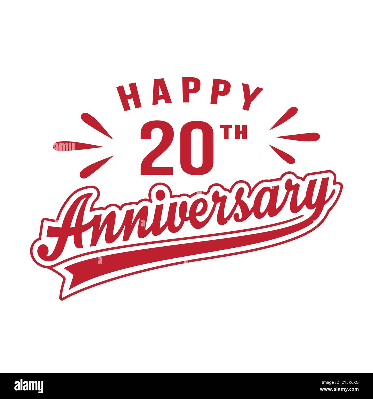 Happy 20th Anniversary. 20 years anniversary design. Vector and ...