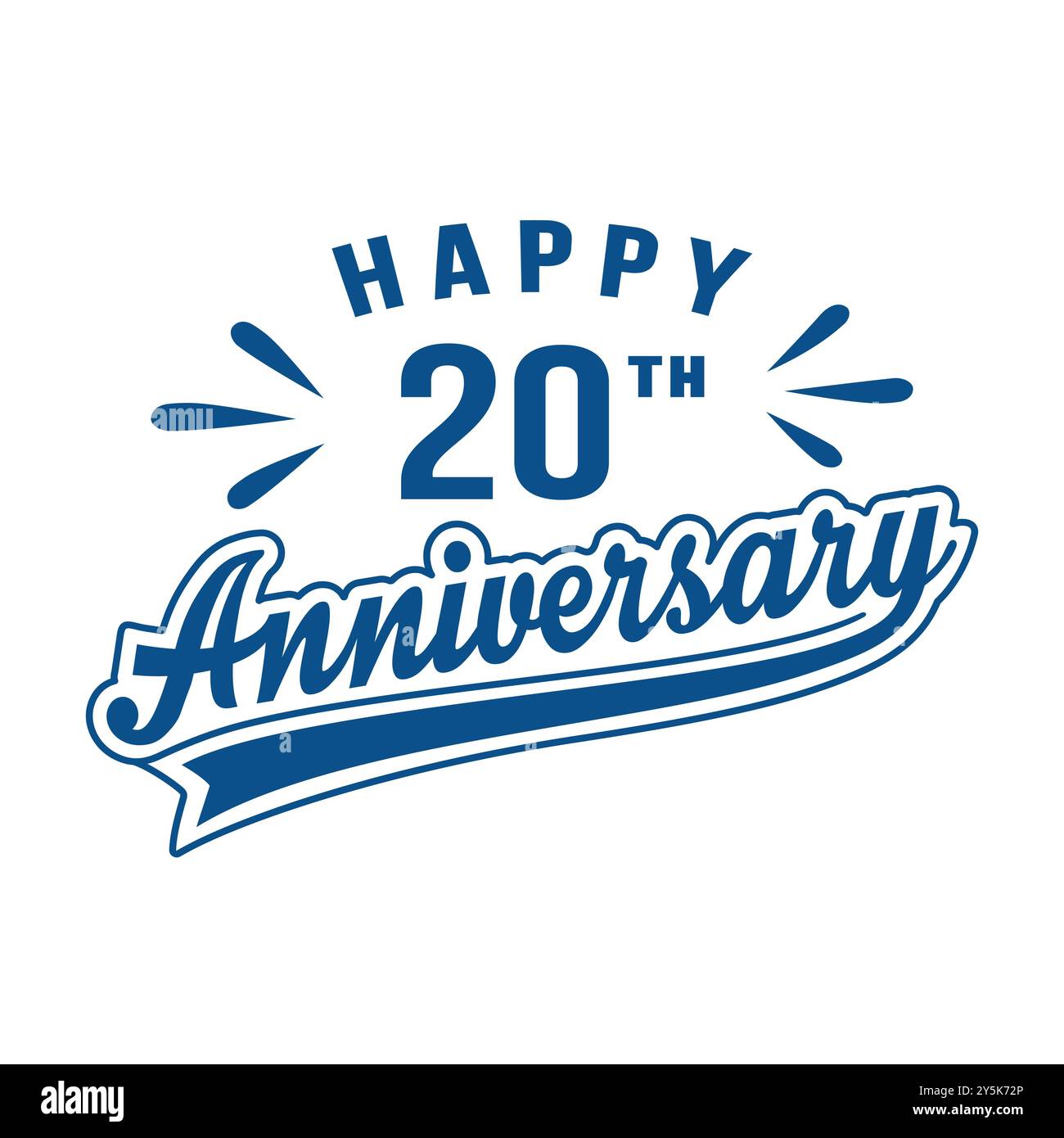 Happy 20th Anniversary. 20 years anniversary design. Vector and ...