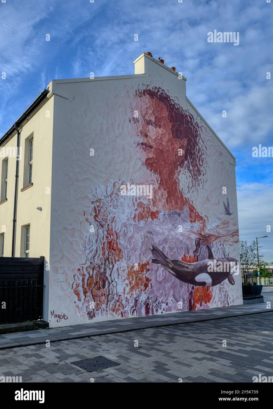 A view of murals in the Bogside area of Derry Stock Photo - Alamy