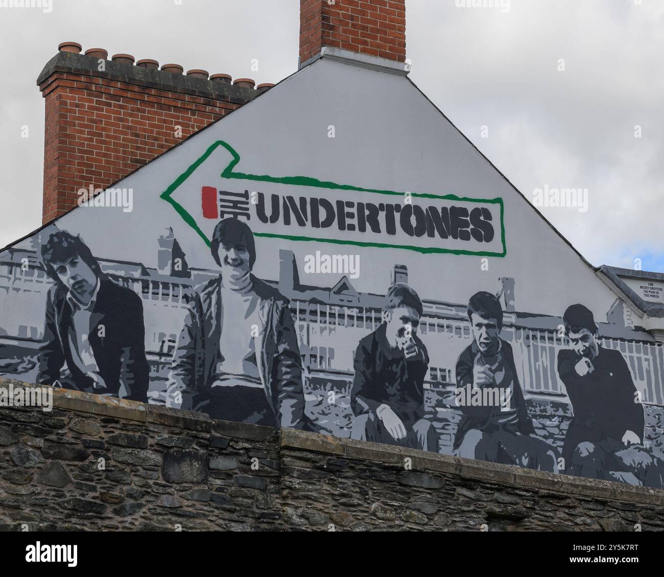 A view of The Undertones mural in the Bogside area of Derry Stock Photo ...