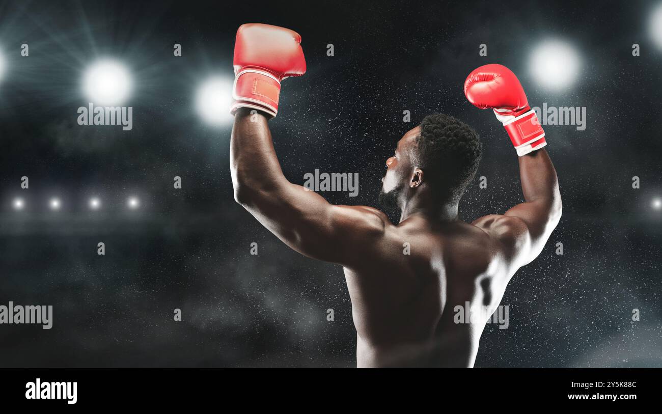 Male bodybuilder raising his arms hi-res stock photography and images ...