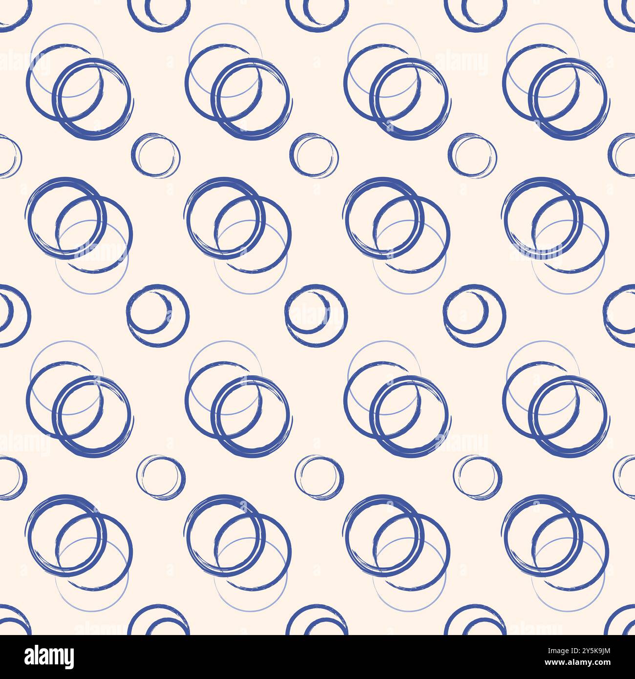 Geometric abstract seamless pattern. Brush lines circles continuous ...