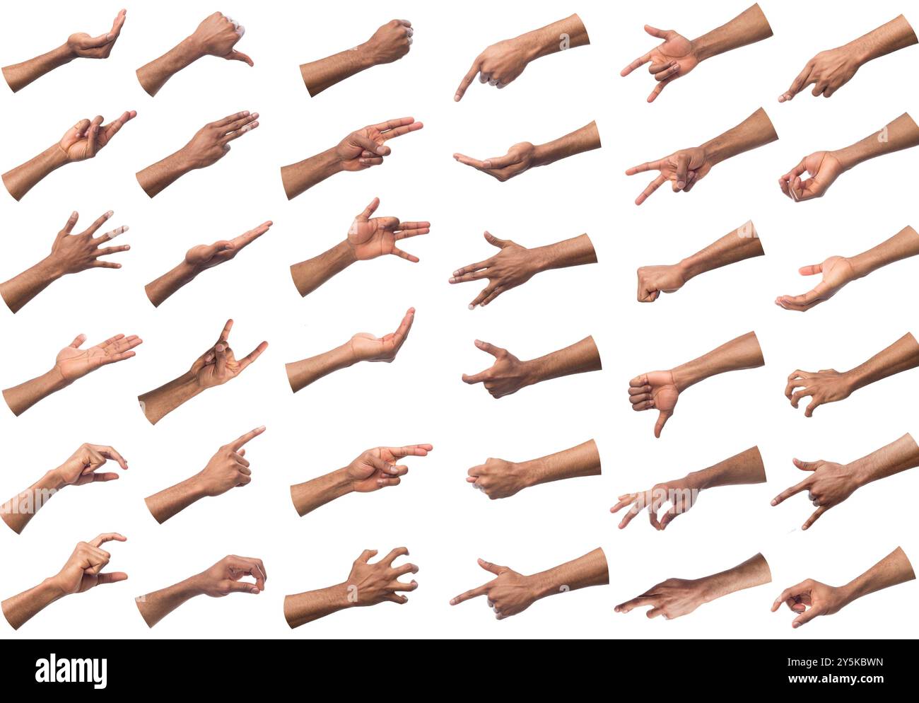 Set of black hands making symbols isolated on white Stock Photo - Alamy