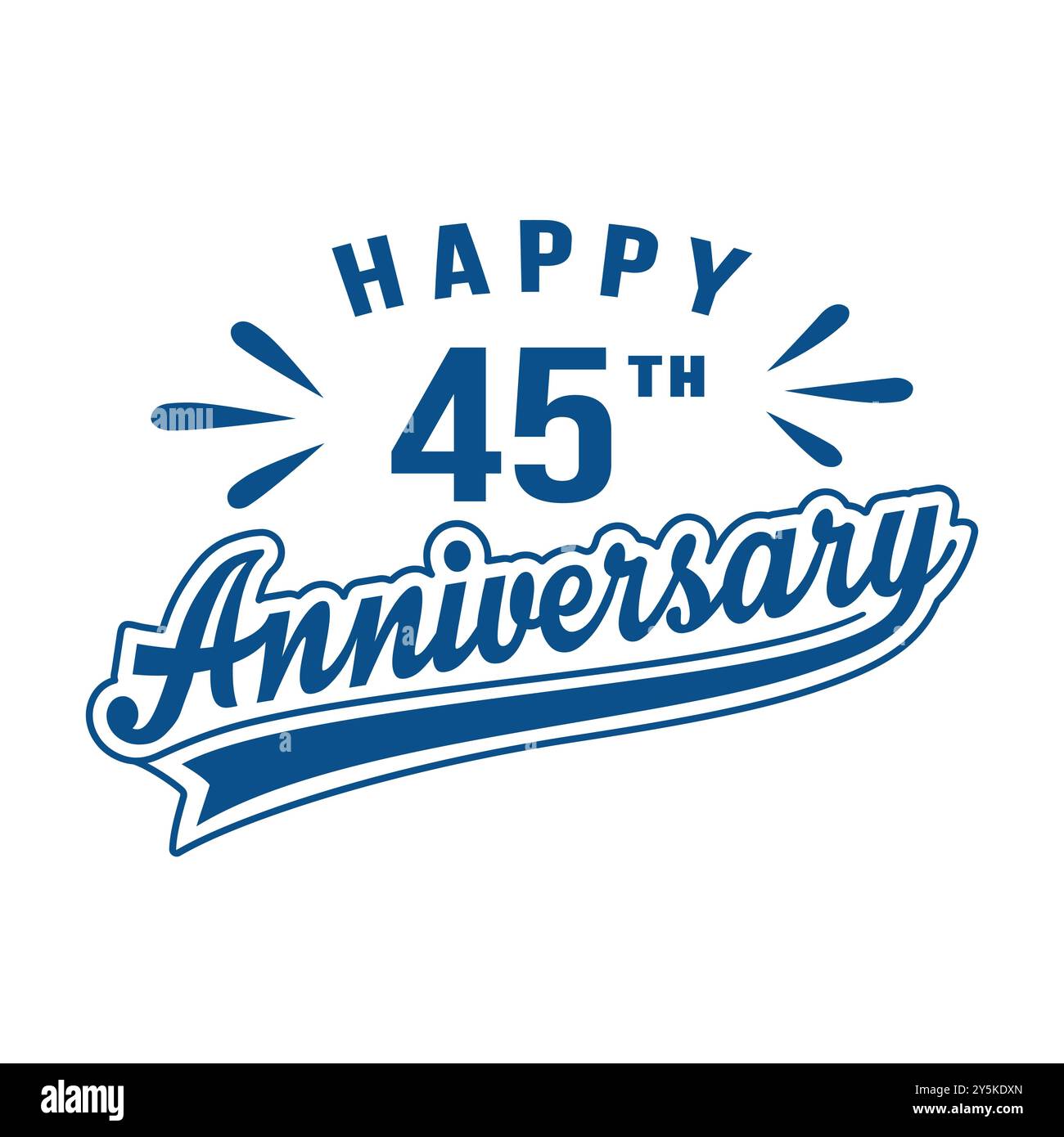Happy 45th Anniversary. 45 years anniversary design. Vector and ...