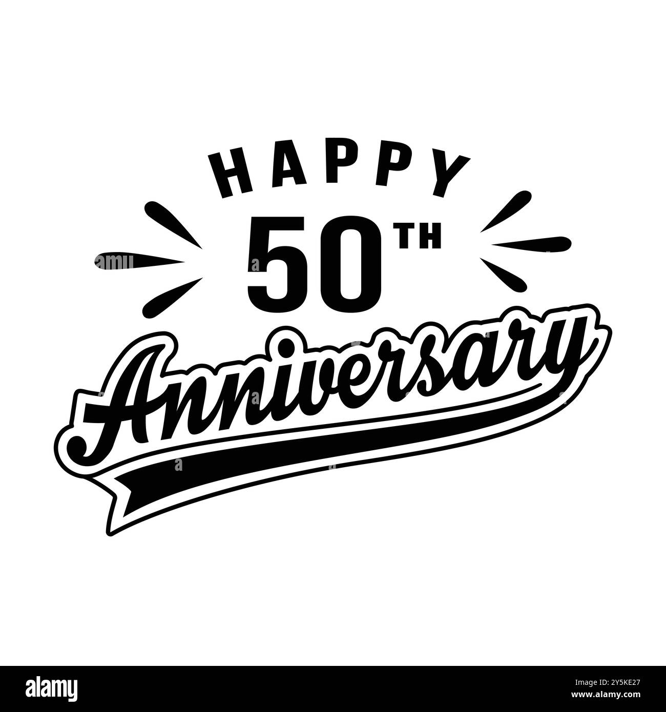Happy 50th Anniversary. 50 years anniversary design. Vector and ...