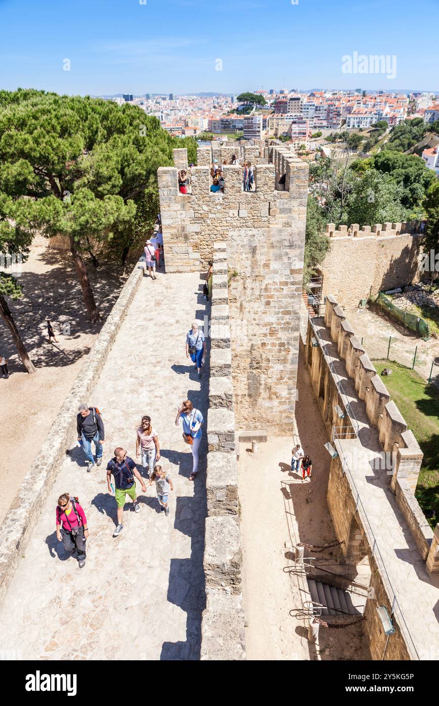 Castelo de San Jorge - St. George Castle -, Lisboa, Portugal Stock ...