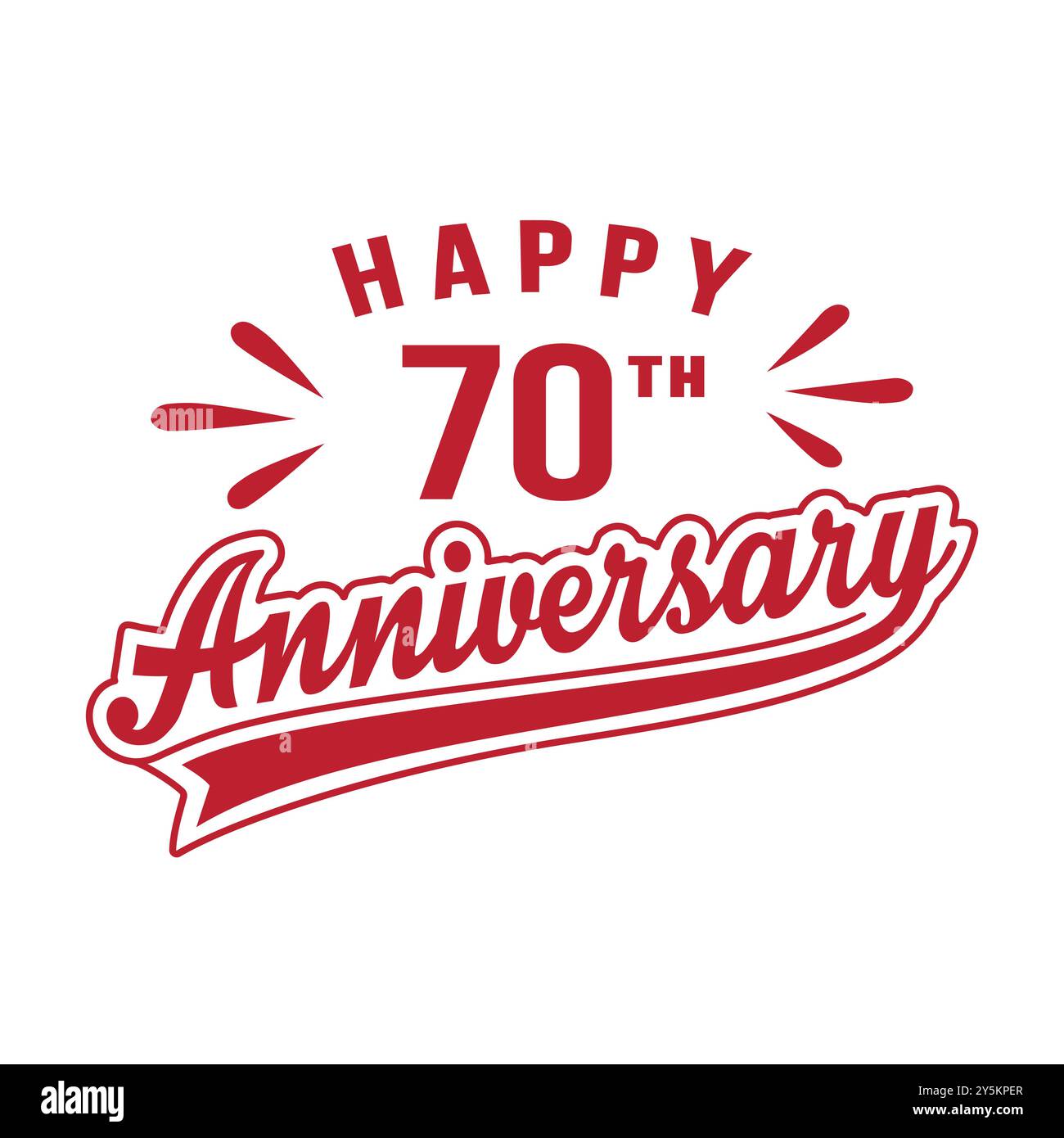 Happy 70th Anniversary. 70 years anniversary design. Vector and ...