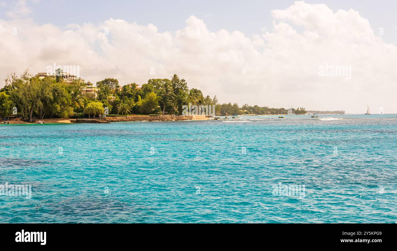 Barbados Island's Sandy Paradise Beach, Caribbean Island Stock Photo ...