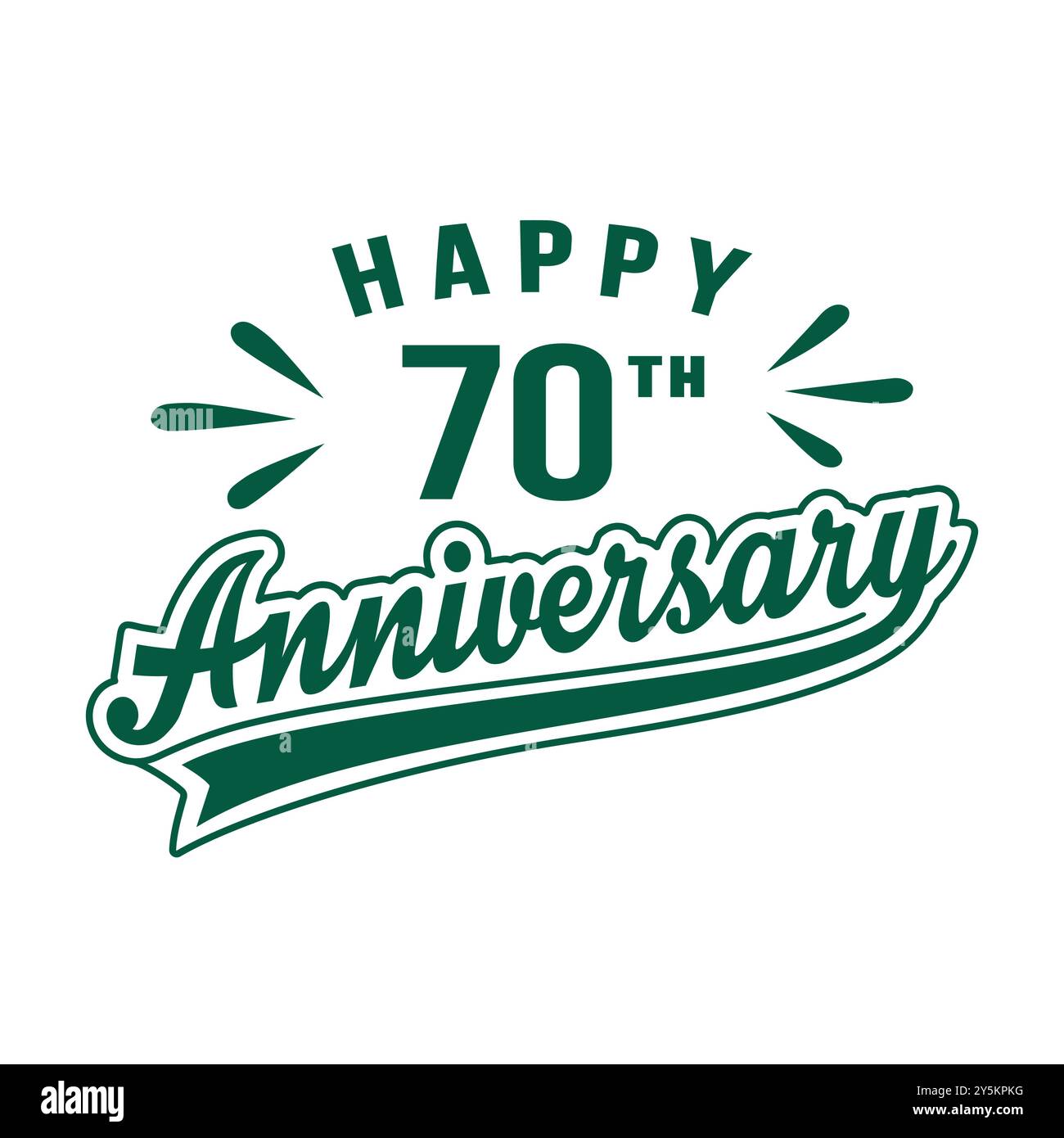 Happy 70th Anniversary. 70 years anniversary design. Vector and ...