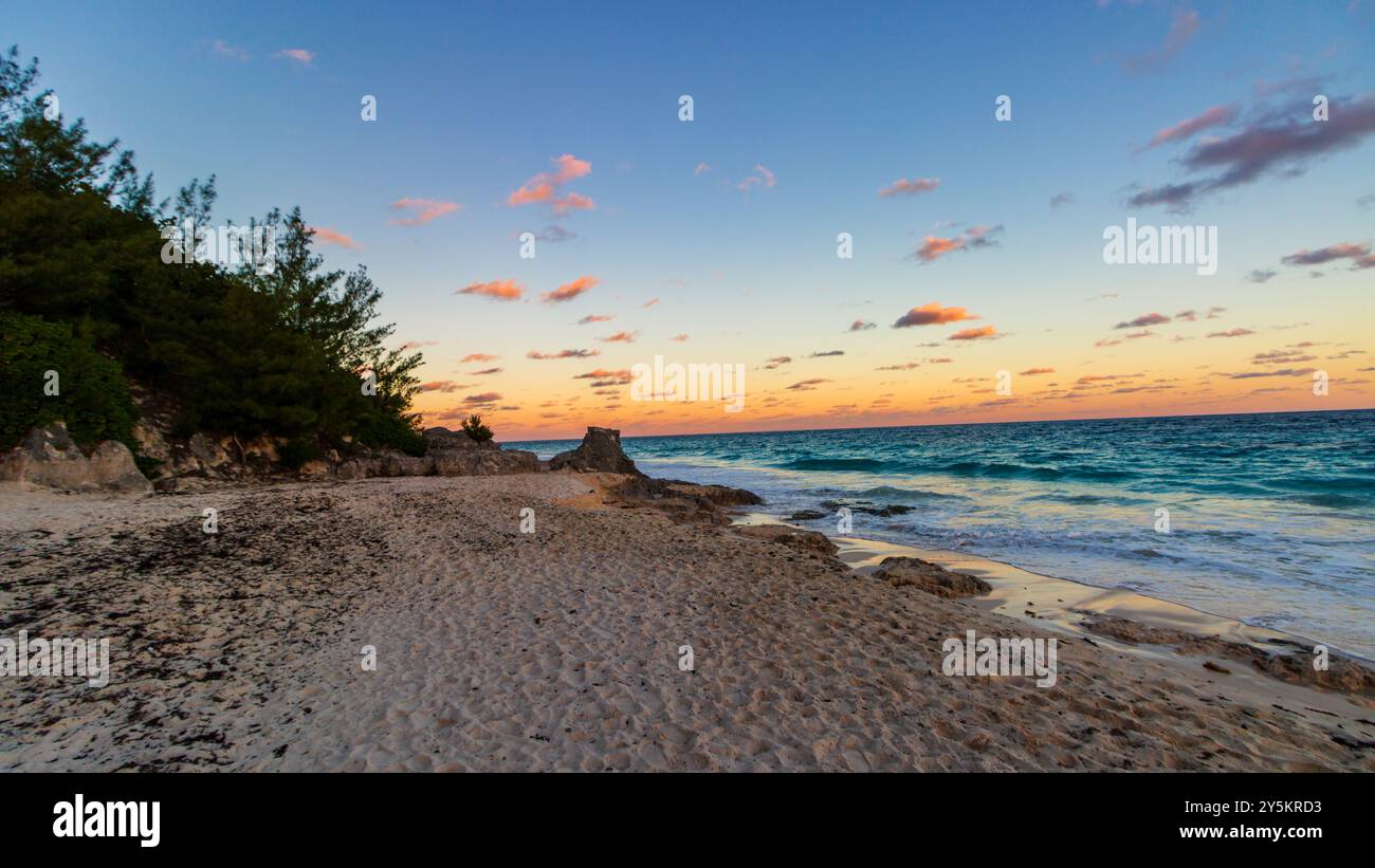 Horseshoe Bay Beach and Deep Bay Beach in Hamilton, Bermuda Stock Photo ...