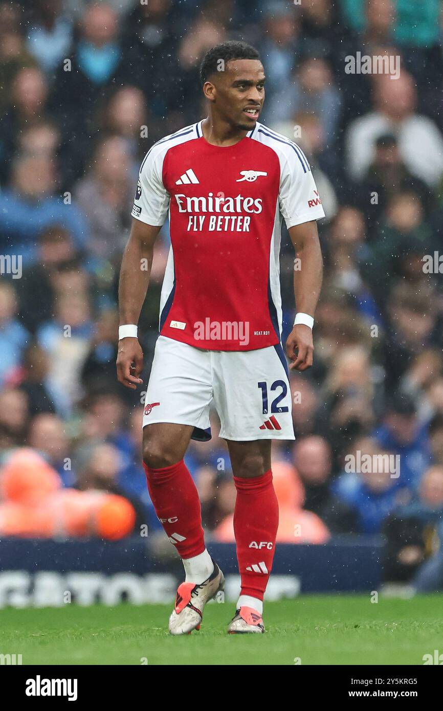 Jurrien Timber of Arsenal during the Premier League match Manchester ...