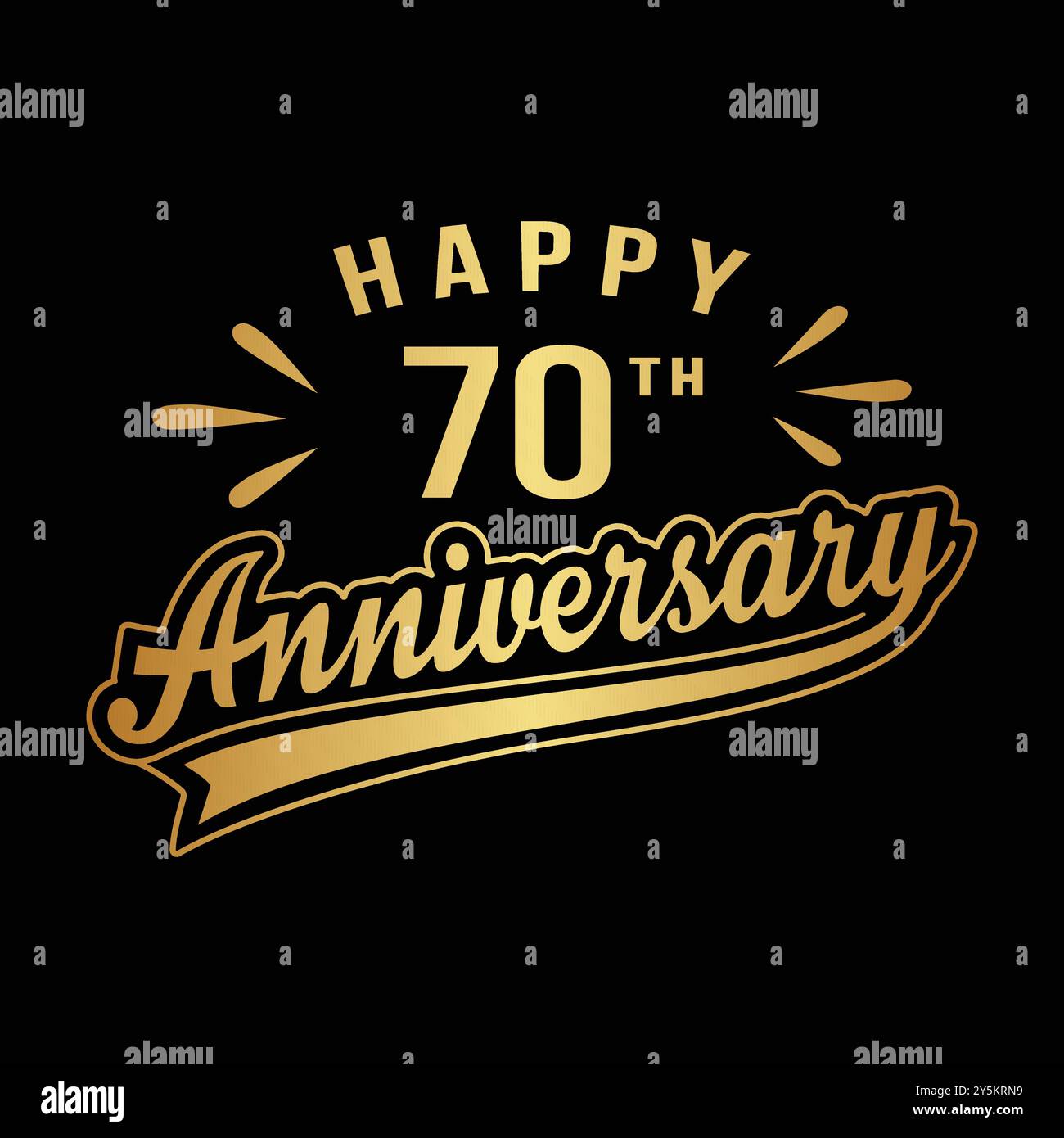 Happy 70th Anniversary. 70 years anniversary design. Vector and ...