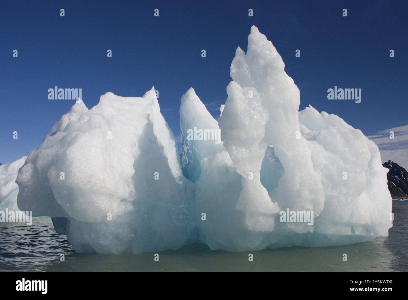 Ice formations, blue ice, iceberg, Svalbard Spitsbergen ...