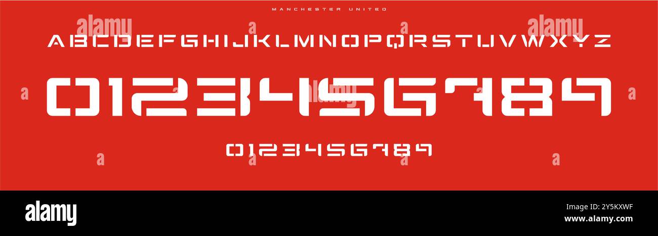 Geometric tech typography, bold angular numbers and letters, sharp ...