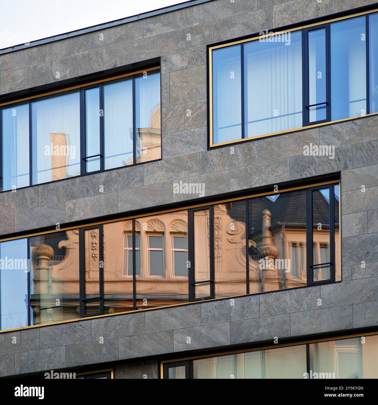 Contrast in reflected styles in architecture hi-res stock photography ...