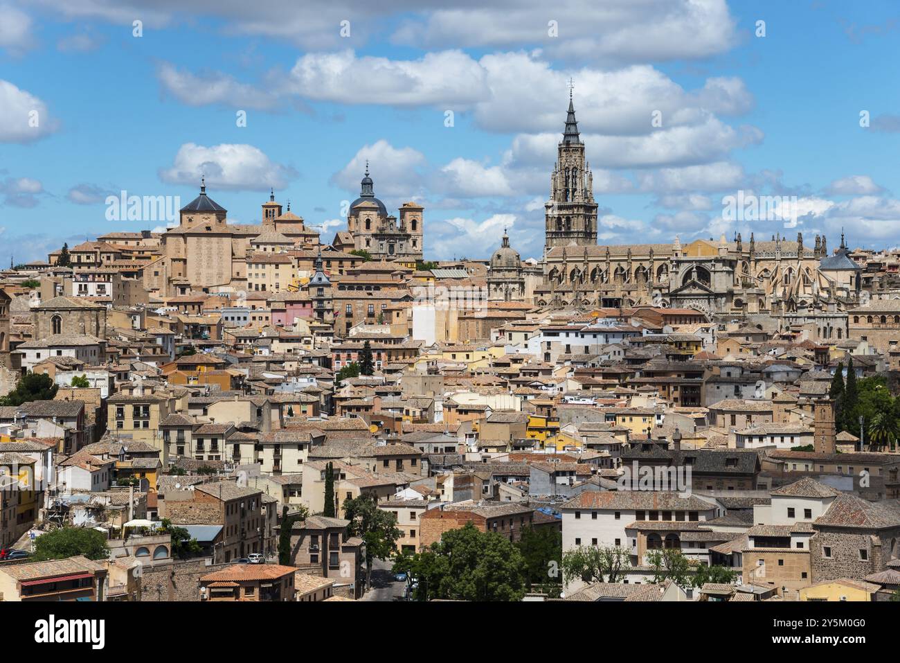 View of the old city centre with its historic buildings and towers ...