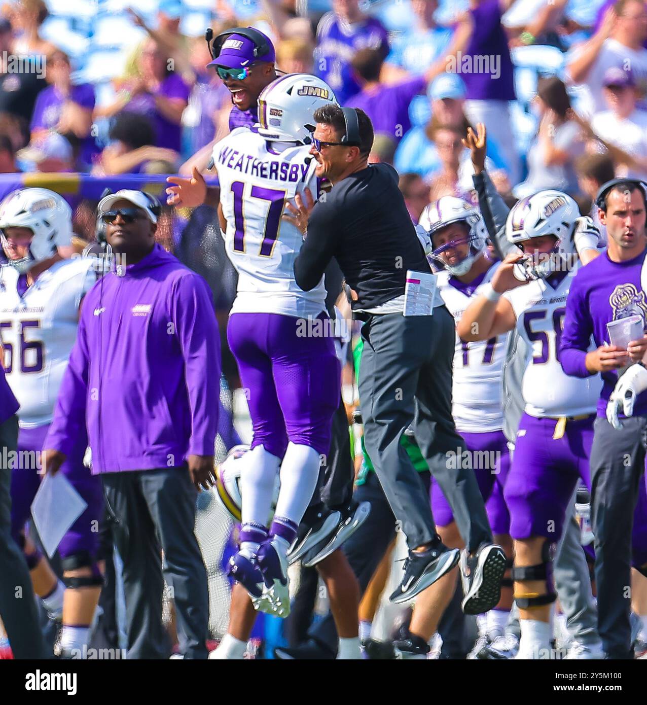 September 21, 2024: James Madison Head football coach Bob Chesney ...