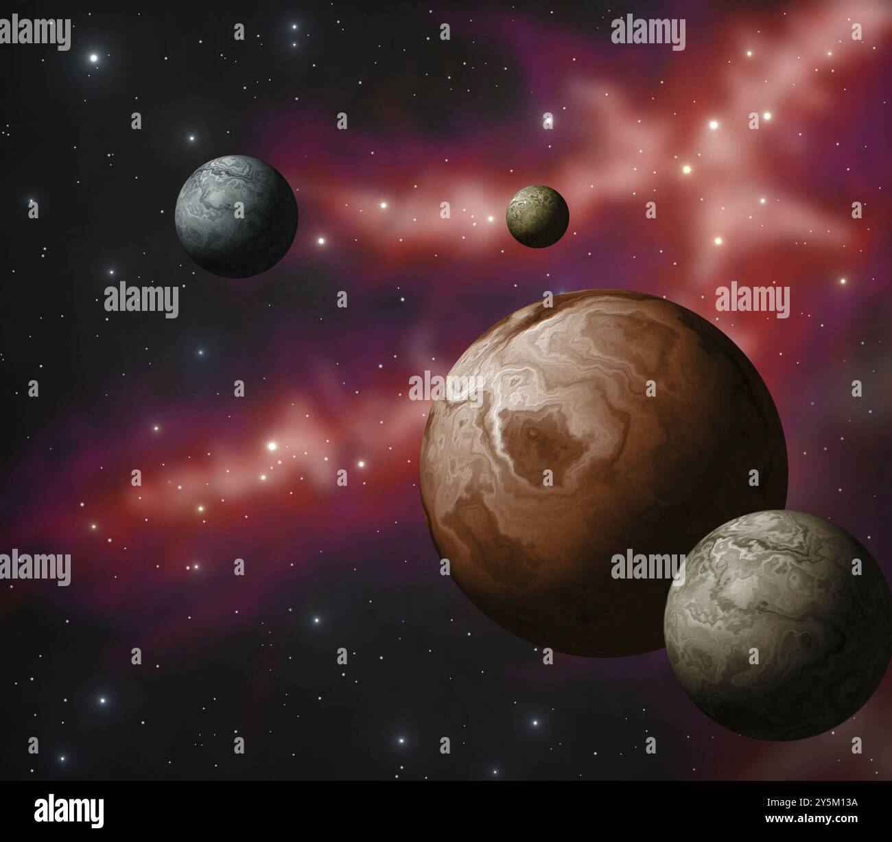 Extrasolar planetary system Stock Photo - Alamy