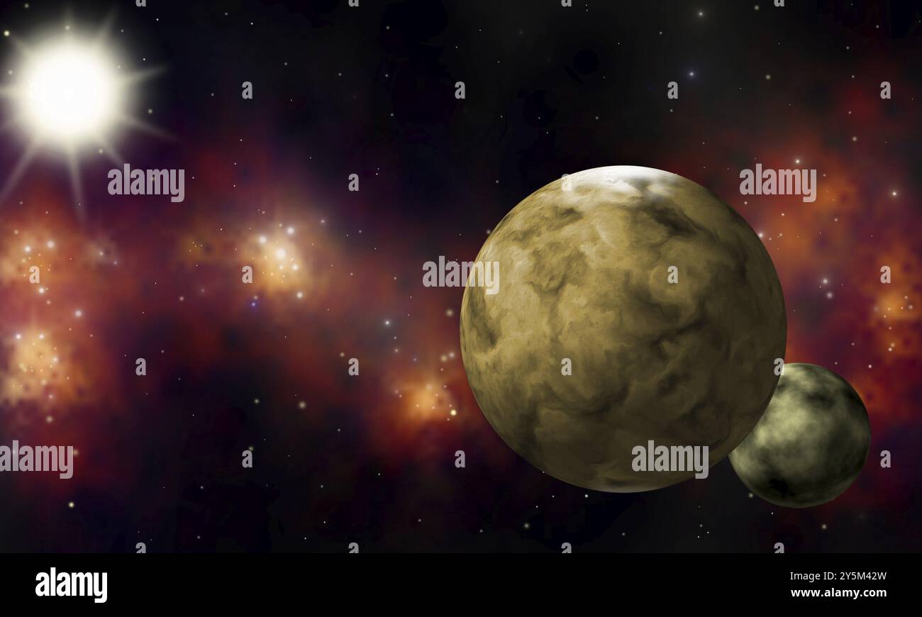 Extrasolar planetary system Stock Photo - Alamy