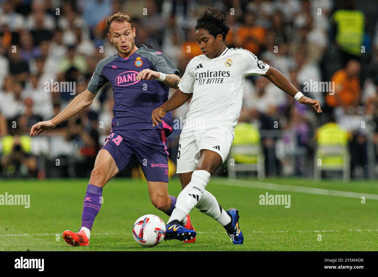 Irvin Cardona, Endrick seen during LaLiga EA SPORTS game between teams ...